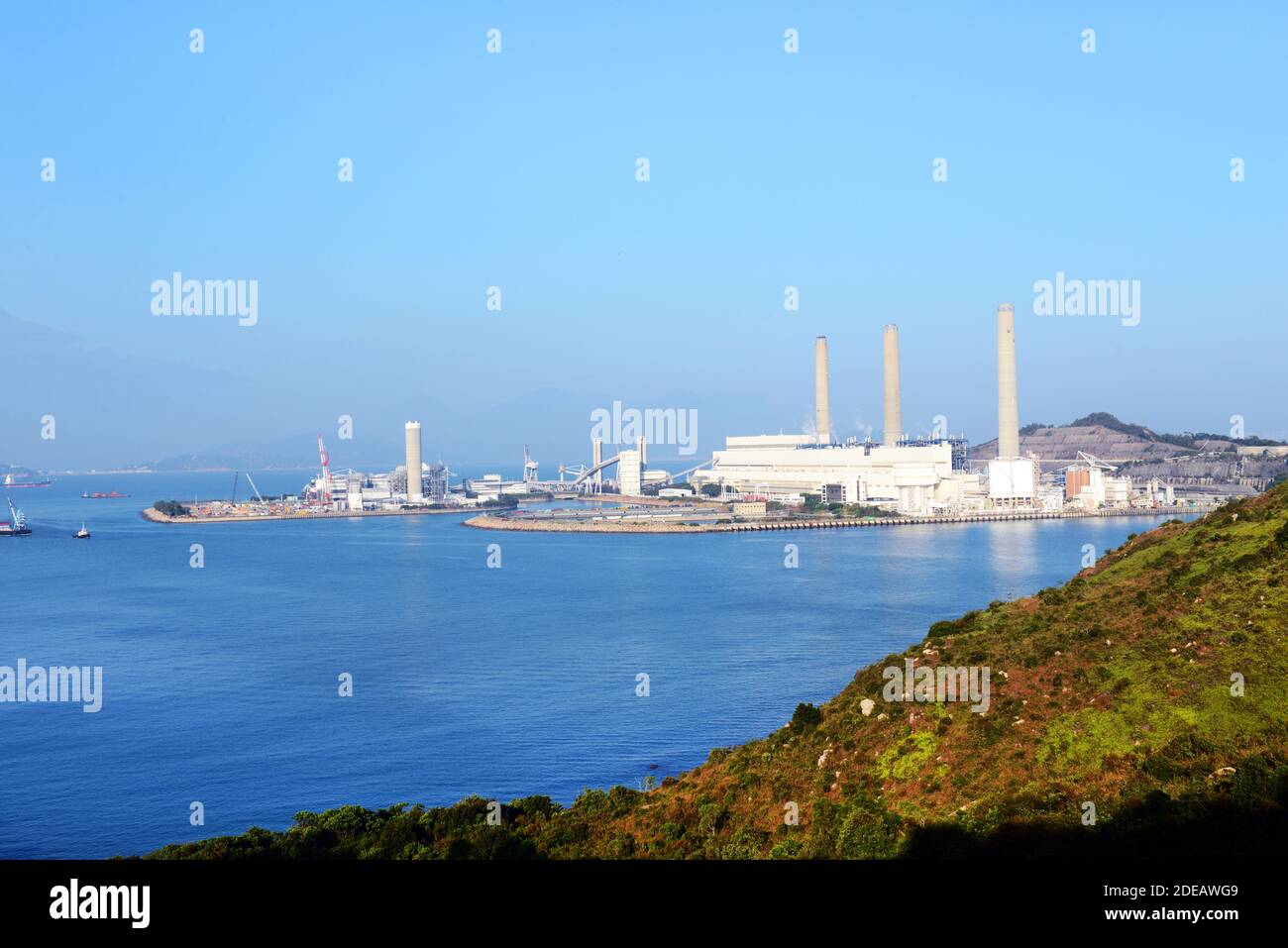 View of the HK Electric power station on Lamma island, Hong Kong Stock ...