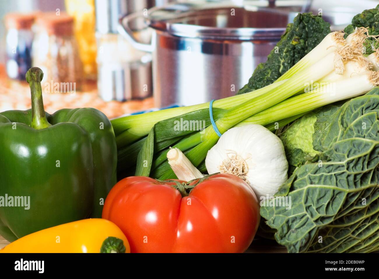 Different vegetables in the kitchen Stock Photo - Alamy