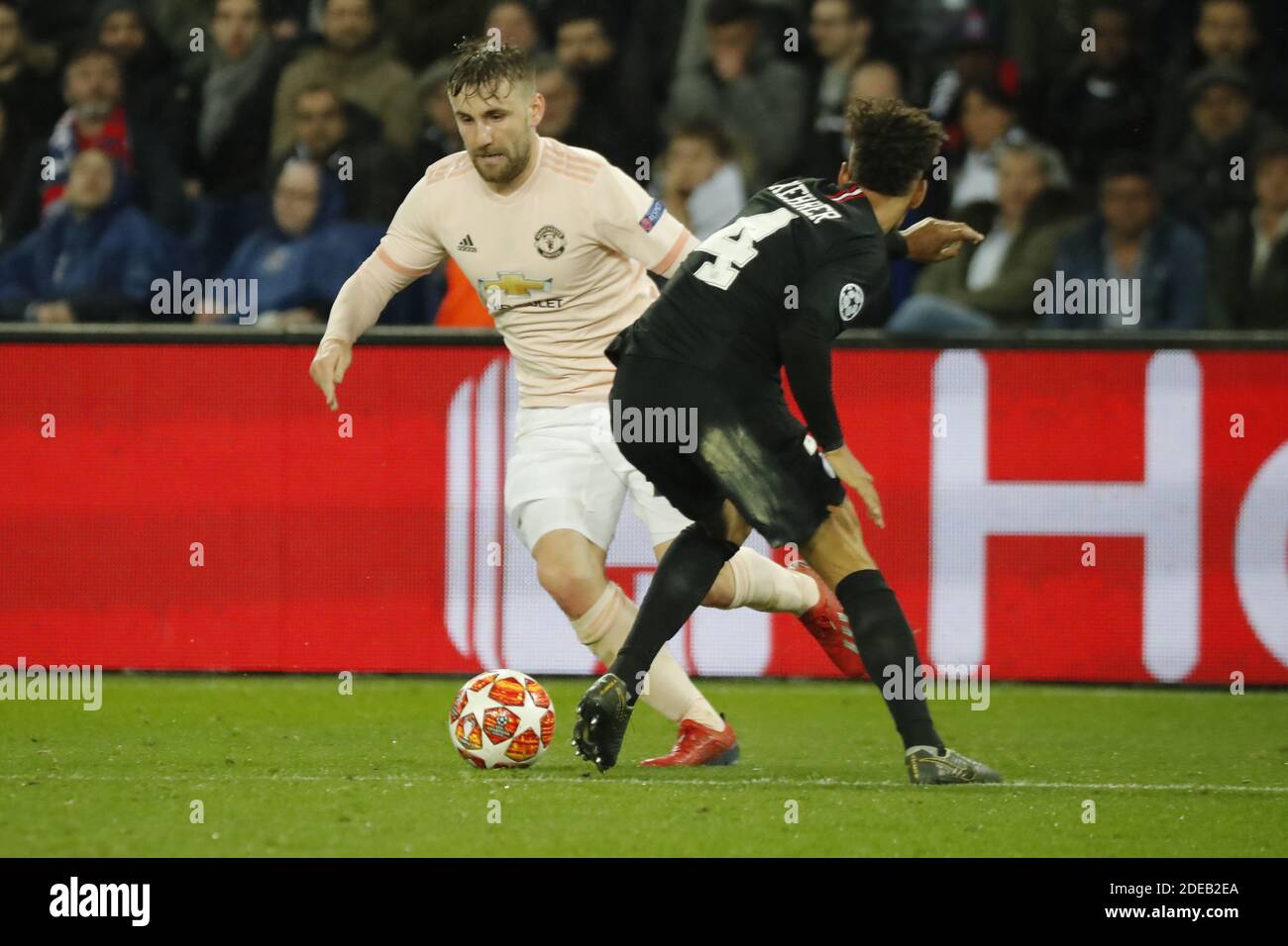 Manchester United's Luke Shaw during the UEFA Champions League round of ...