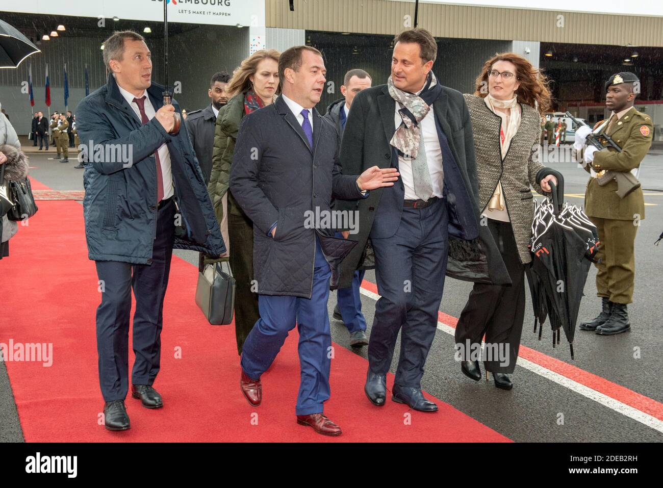Russian Prime Minister Dmitry Medvedev, and his Luxembourg's ...