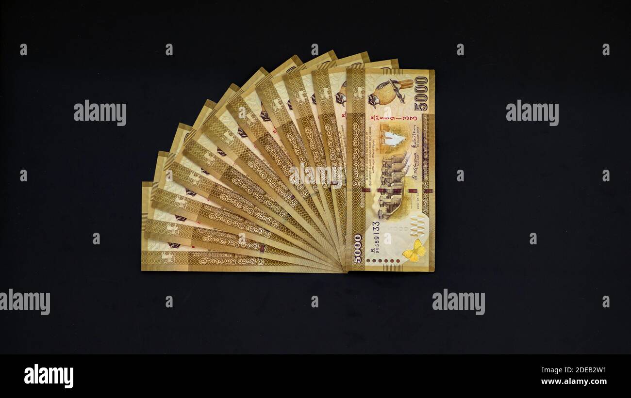 Banknotes 5000 sri lankan rupees hi-res stock photography and images ...