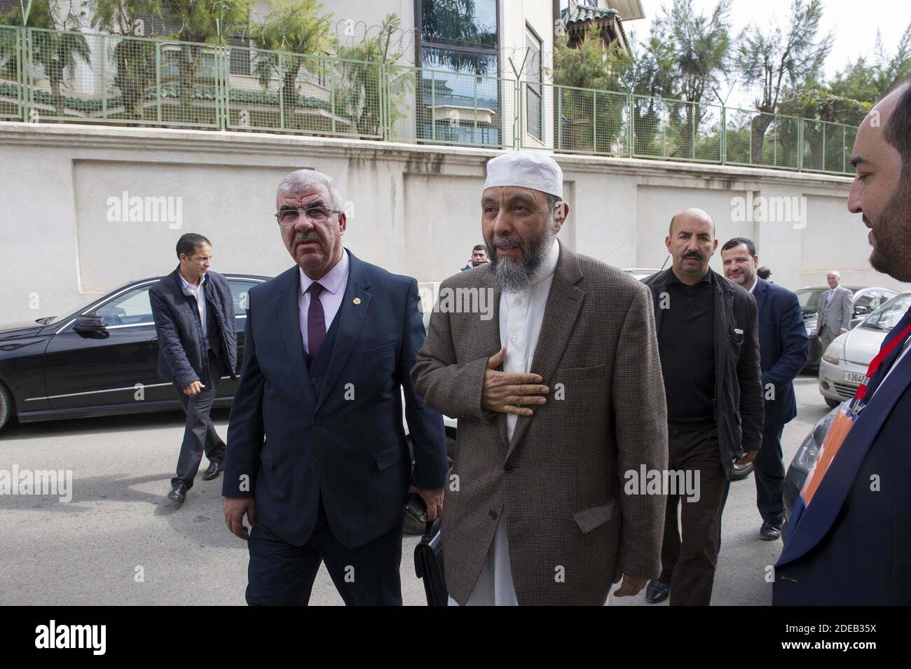 Former Algerian PM and president of Talaie El Hourriyet party Ali ...