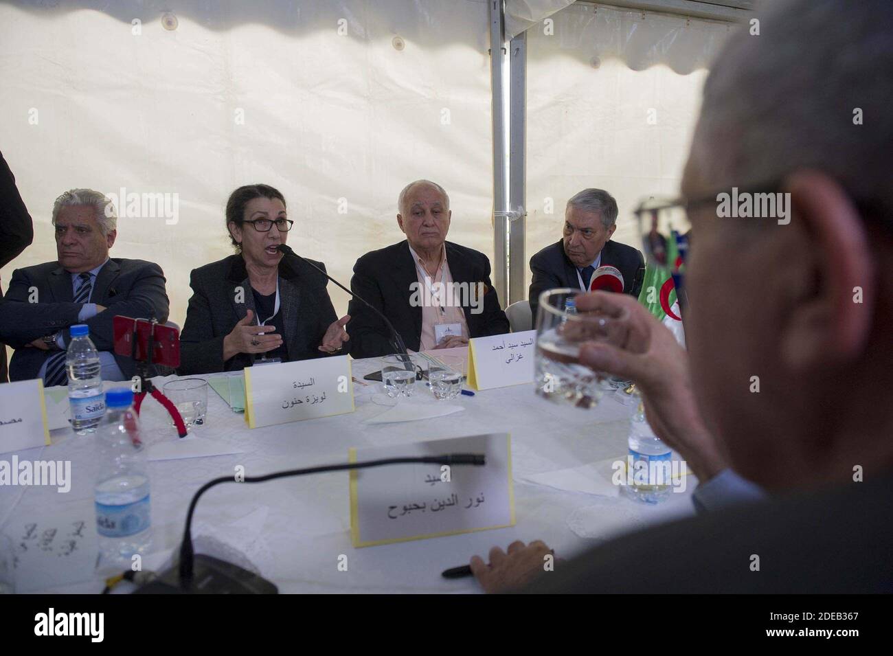 Former Algerian PM and president of Talaie El Hourriyet party Ali ...