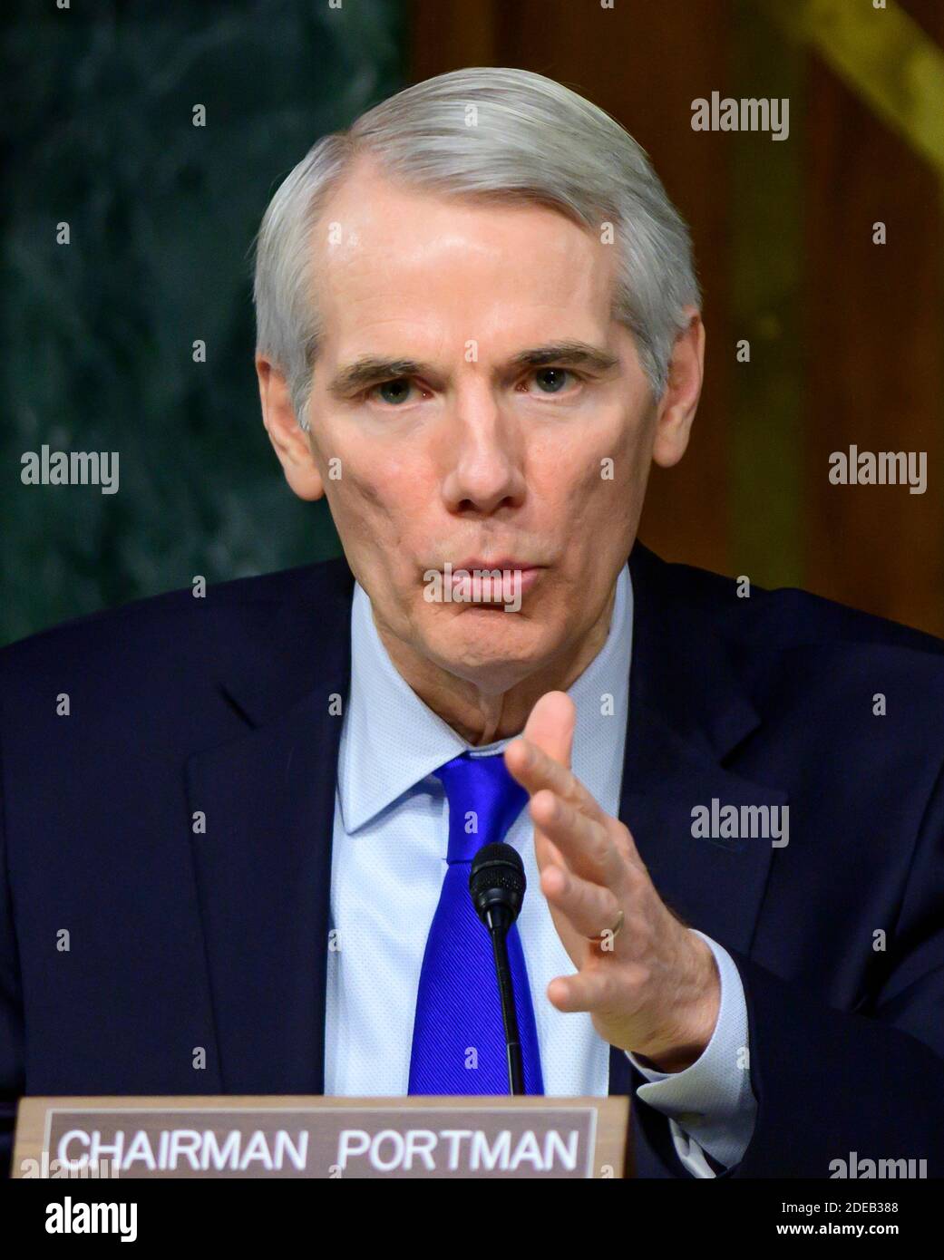United States Senator Rob Portman (Republican of Ohio) questions ...