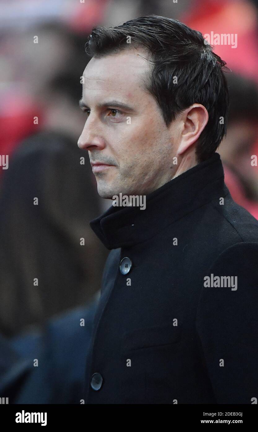 Rennes’ head coach Julien Stephan during the UEFA Europa League round ...