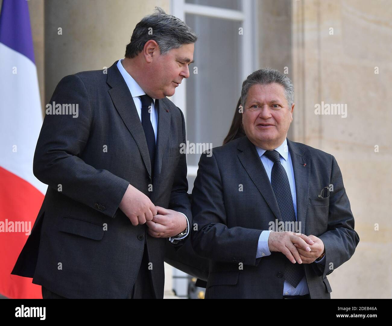 Pierre-Francois Veil and Jean Veil leave at the Simone Veil prize, at ...