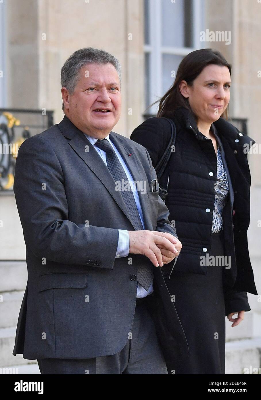Jean Veil leaves at the Simone Veil prize, at the Elysee Palace, in ...