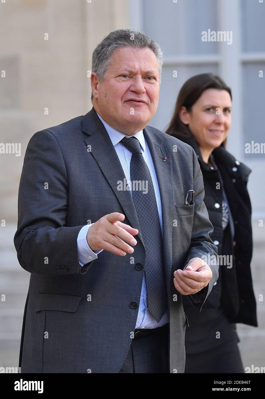 Jean Veil leaves at the Simone Veil prize, at the Elysee Palace, in ...