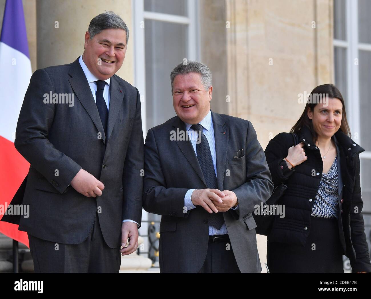 Pierre-Francois Veil and Jean Veil leave at the Simone Veil prize, at ...