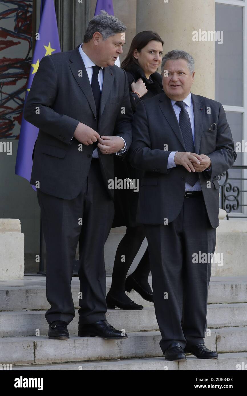 Pierre-Francois and Jean Veil arriving at the Elysee Palace for the ...