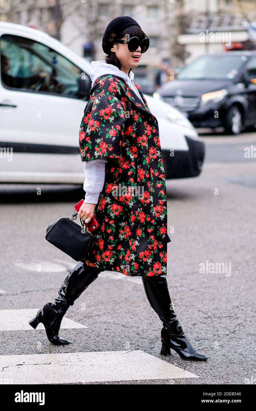 Street style, Leaf Greener arriving at Nina Ricci Fall-Winter 2019-2020 ...