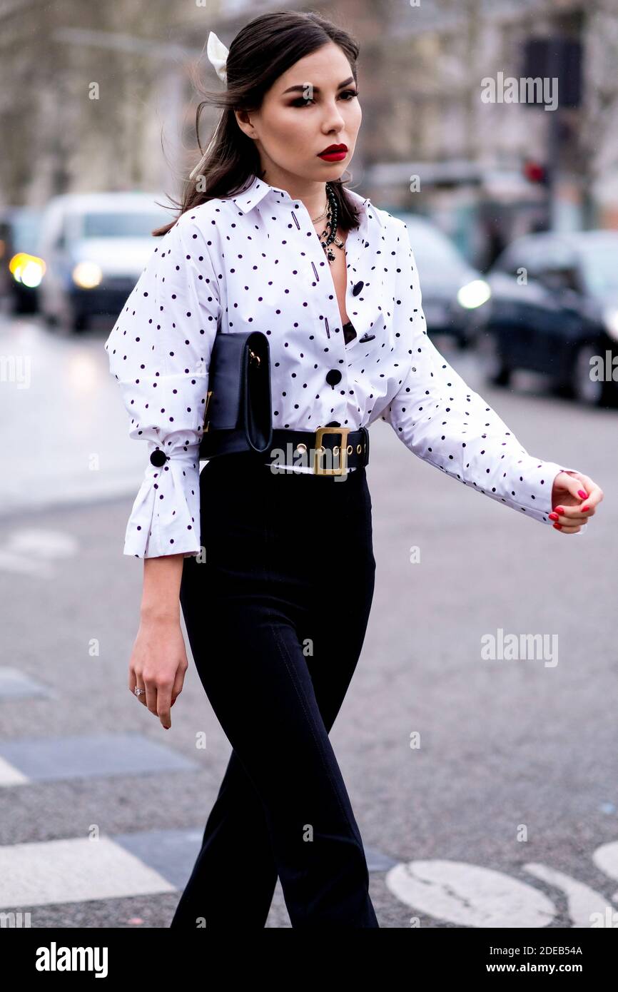 Street style, Karina Nigay arriving at Nina Ricci Fall-Winter 2019-2020 ...