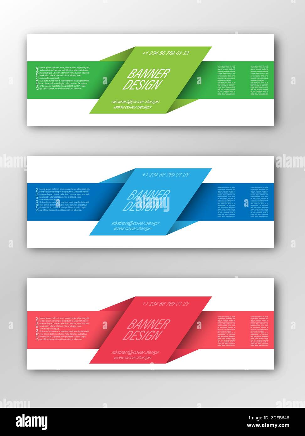 Abstract vector banner template. Illustration for the design of banners ...