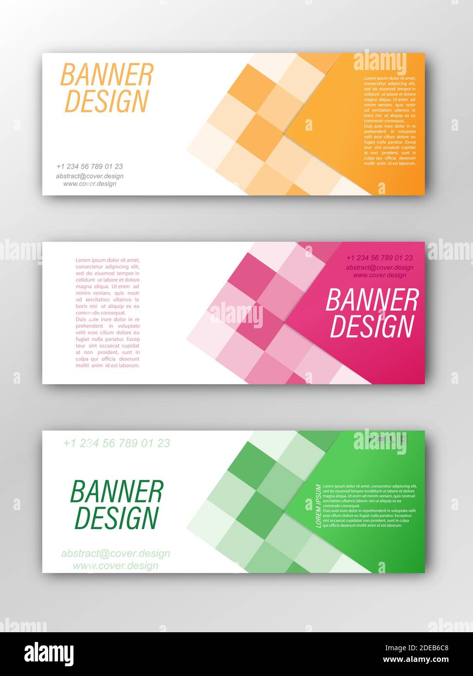 Abstract vector banner template. Illustration for the design of banners ...
