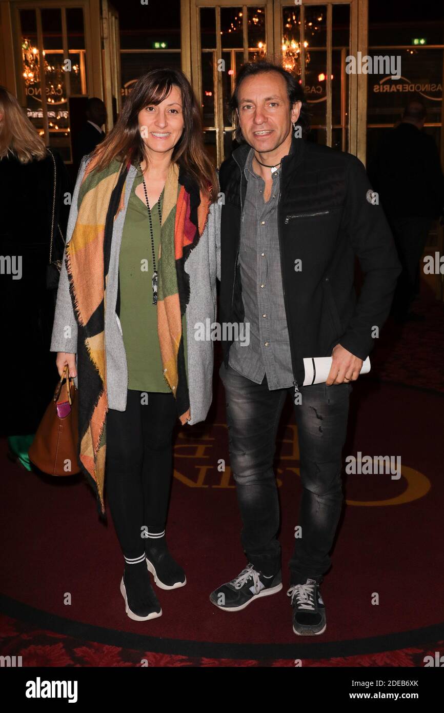 Philippe Candeloro and his wife Olivia Darmon attending Daniele Gilbert ...