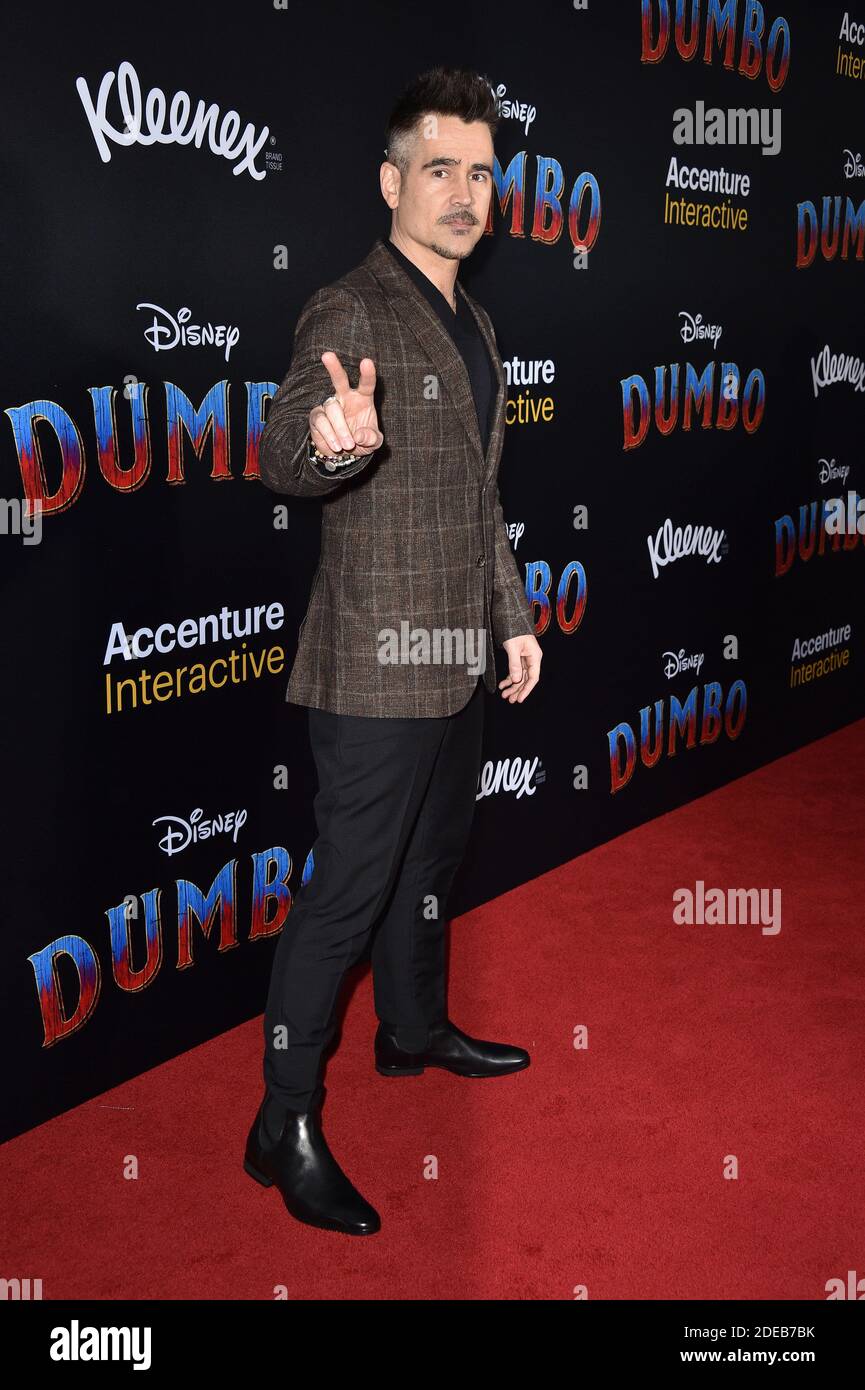 Colin Farrell attends the premiere of Disney's 'Dumbo' at El Capitan ...