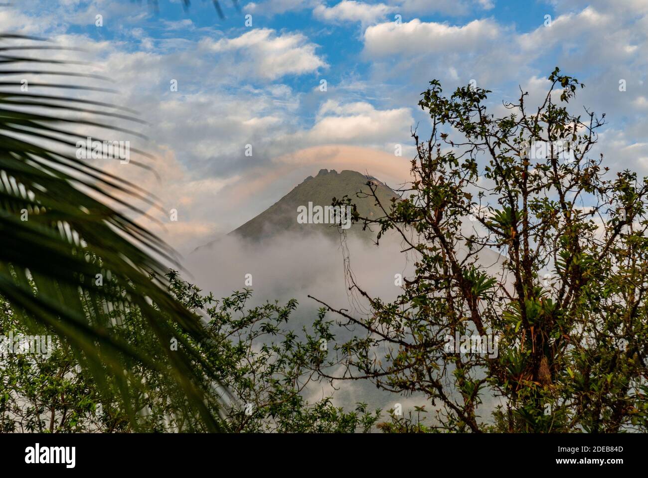 Arenal Volcano at rising sun in Alajuela province in Costa Rica ...