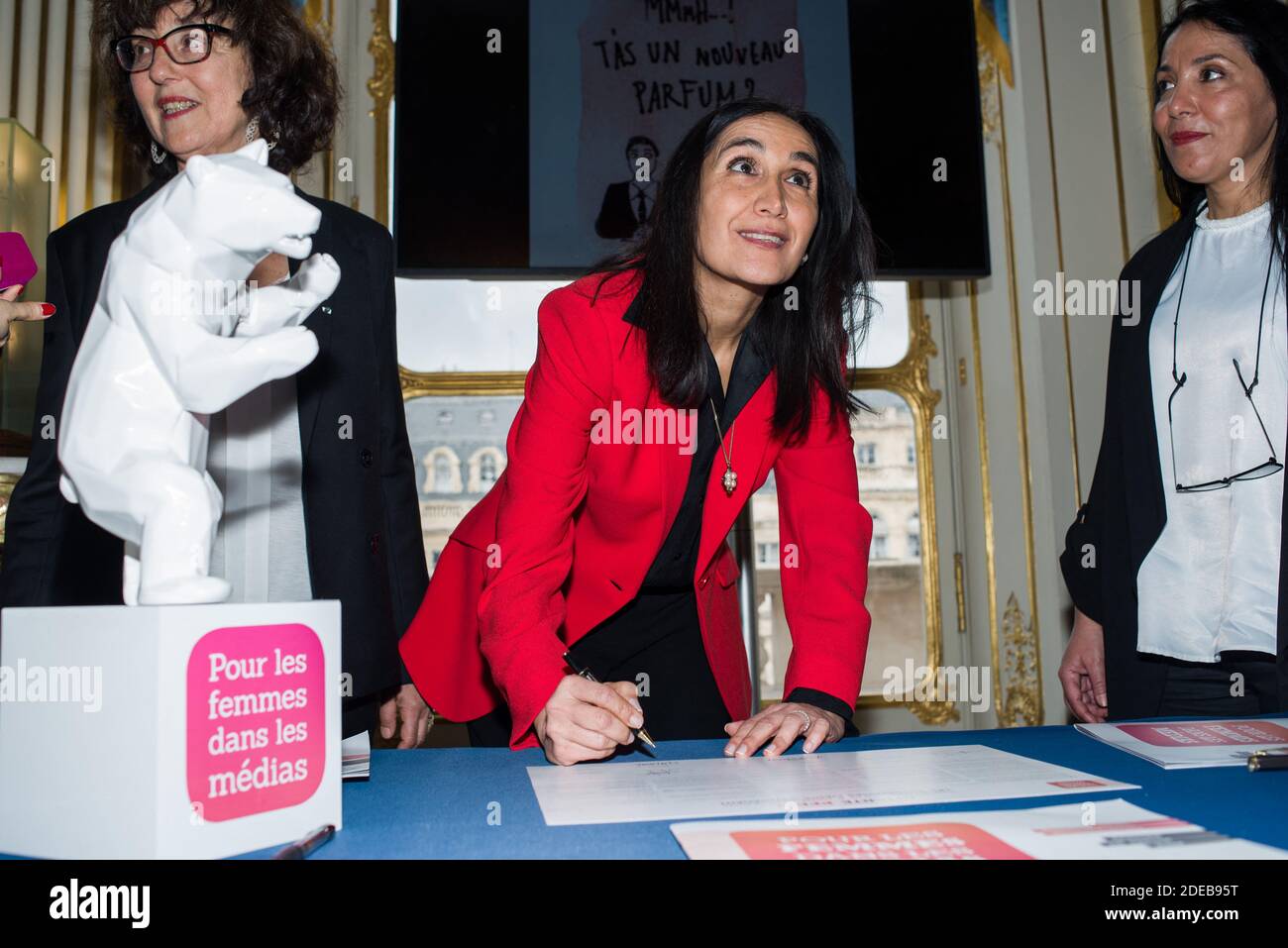 Maryam Salehi (NRJ group) poses during the PFMD awards and signature in ...