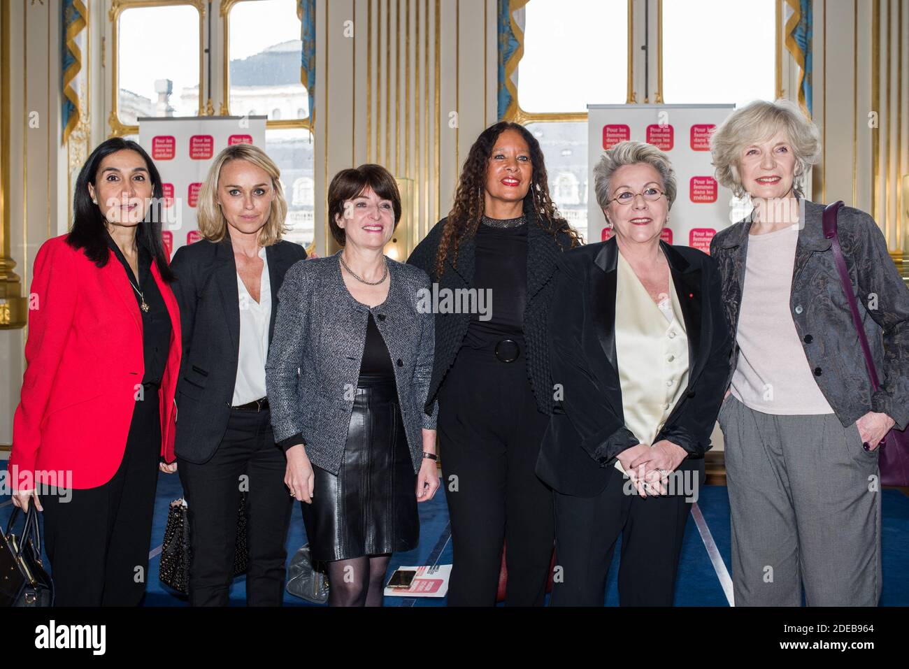 Maryam Salehi (NRJ group) (L), Cécile de Ménibus (2L), Francoise ...