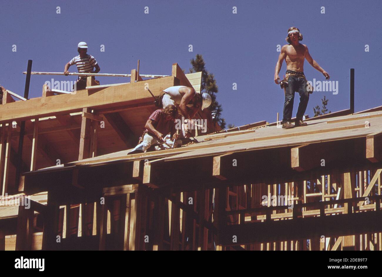 1970s Photo (1972) - Condominium Construction (Lake Tahoe area Stock ...