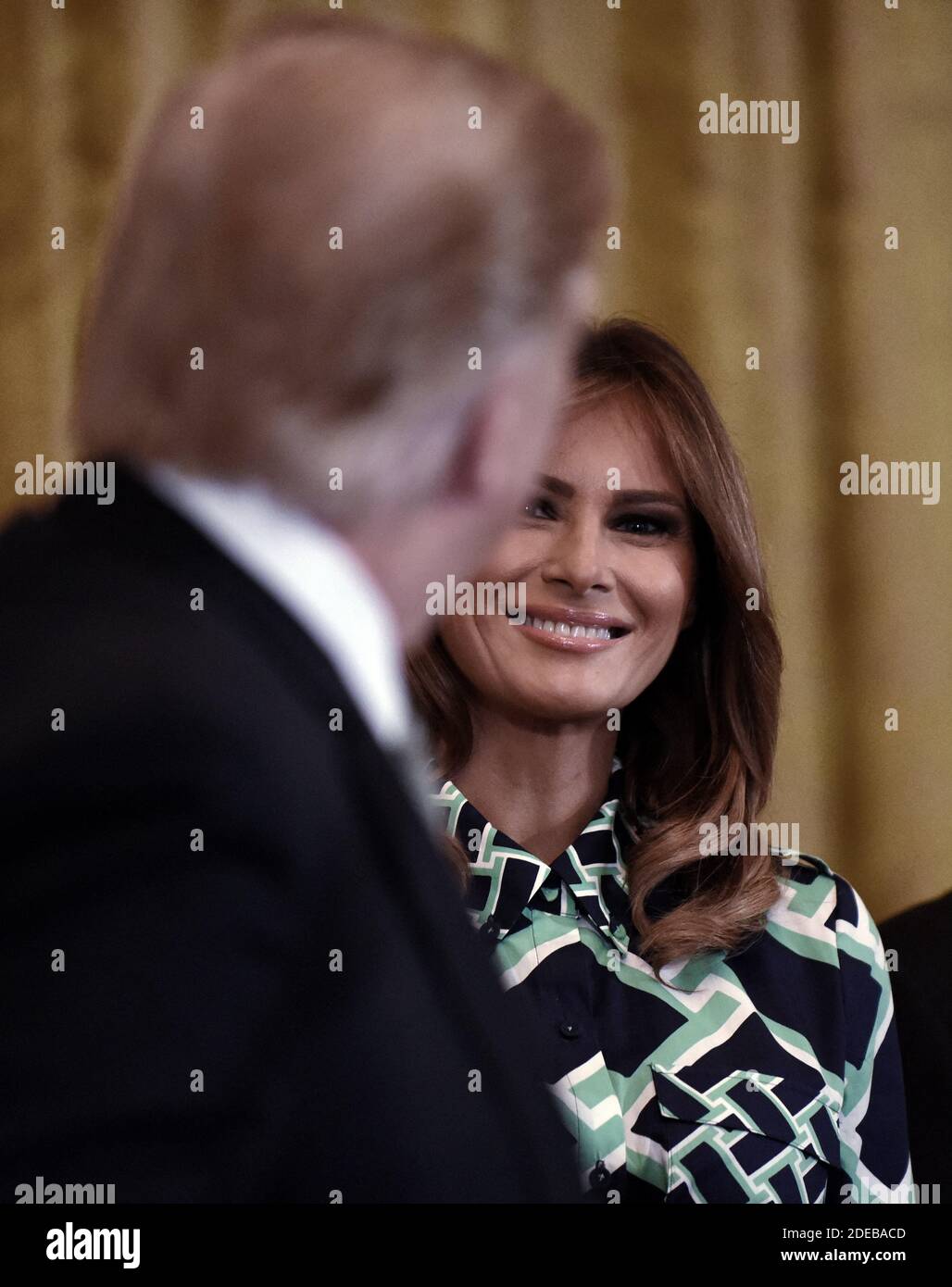 United States President Donald J Trump And First Lady Melania Trump