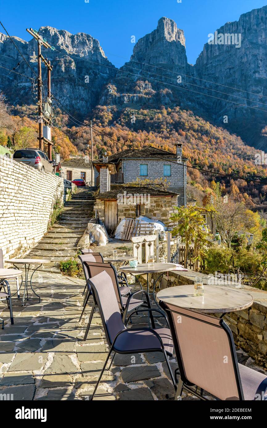 Traditional architecture during fall season in the picturesque village ...