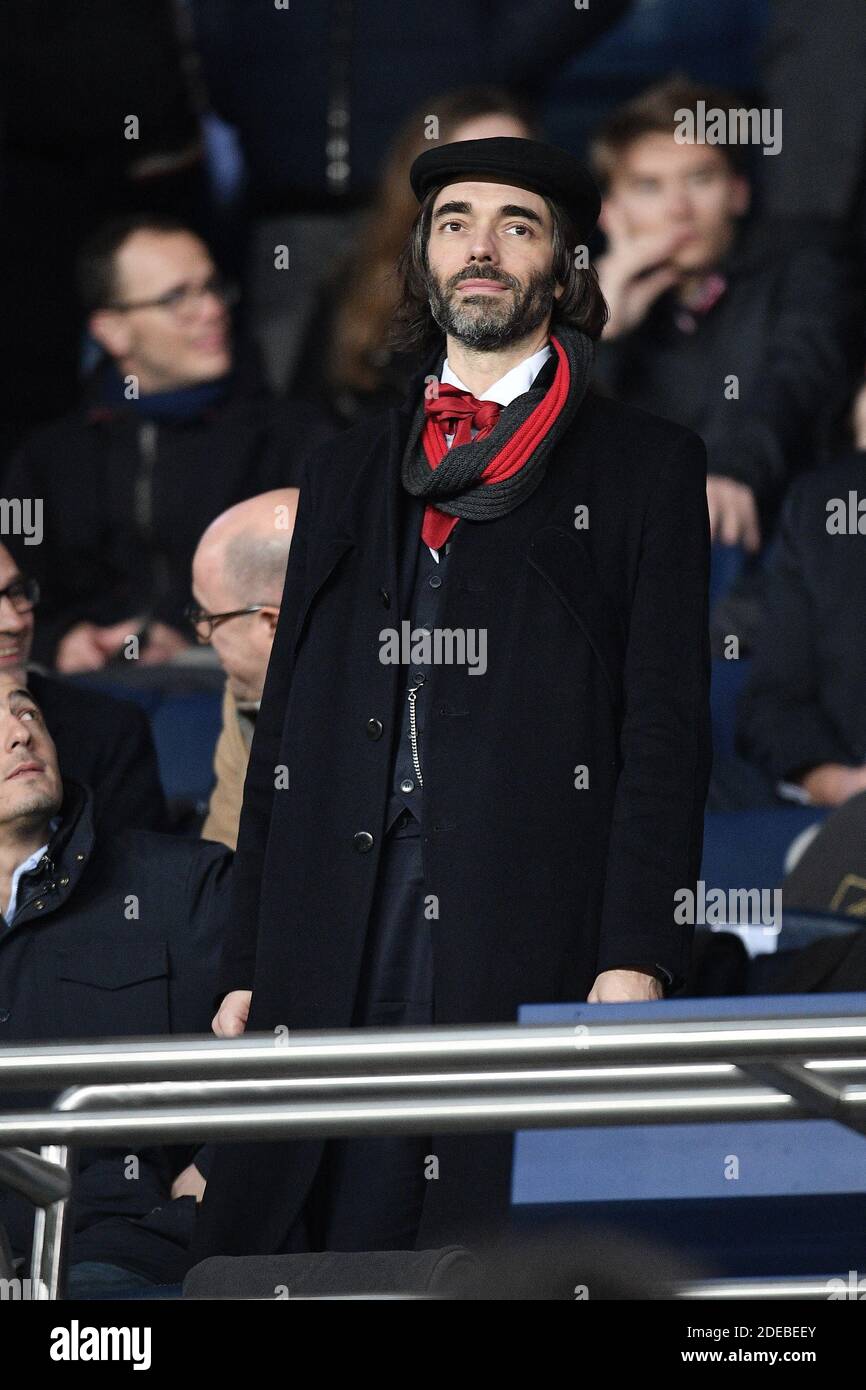 Deputy, Cedric Villani watching from the stands the Ligue 1 Paris Saint ...