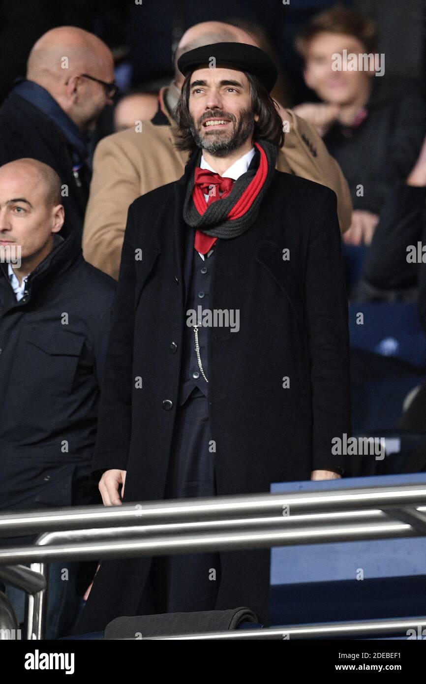 Deputy, Cedric Villani watching from the stands the Ligue 1 Paris Saint ...