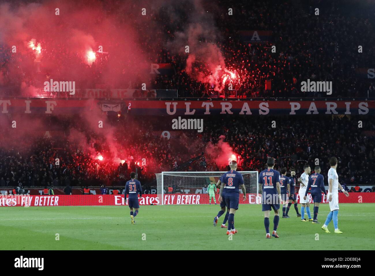 PSG's Ultras Fans during the Ligue 1 Paris Saint-Germain (PSG) v ...