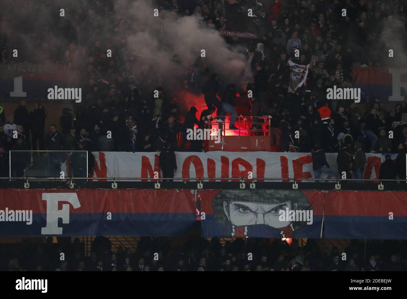 PSG's Ultras Fans during the Ligue 1 Paris Saint-Germain (PSG) v ...