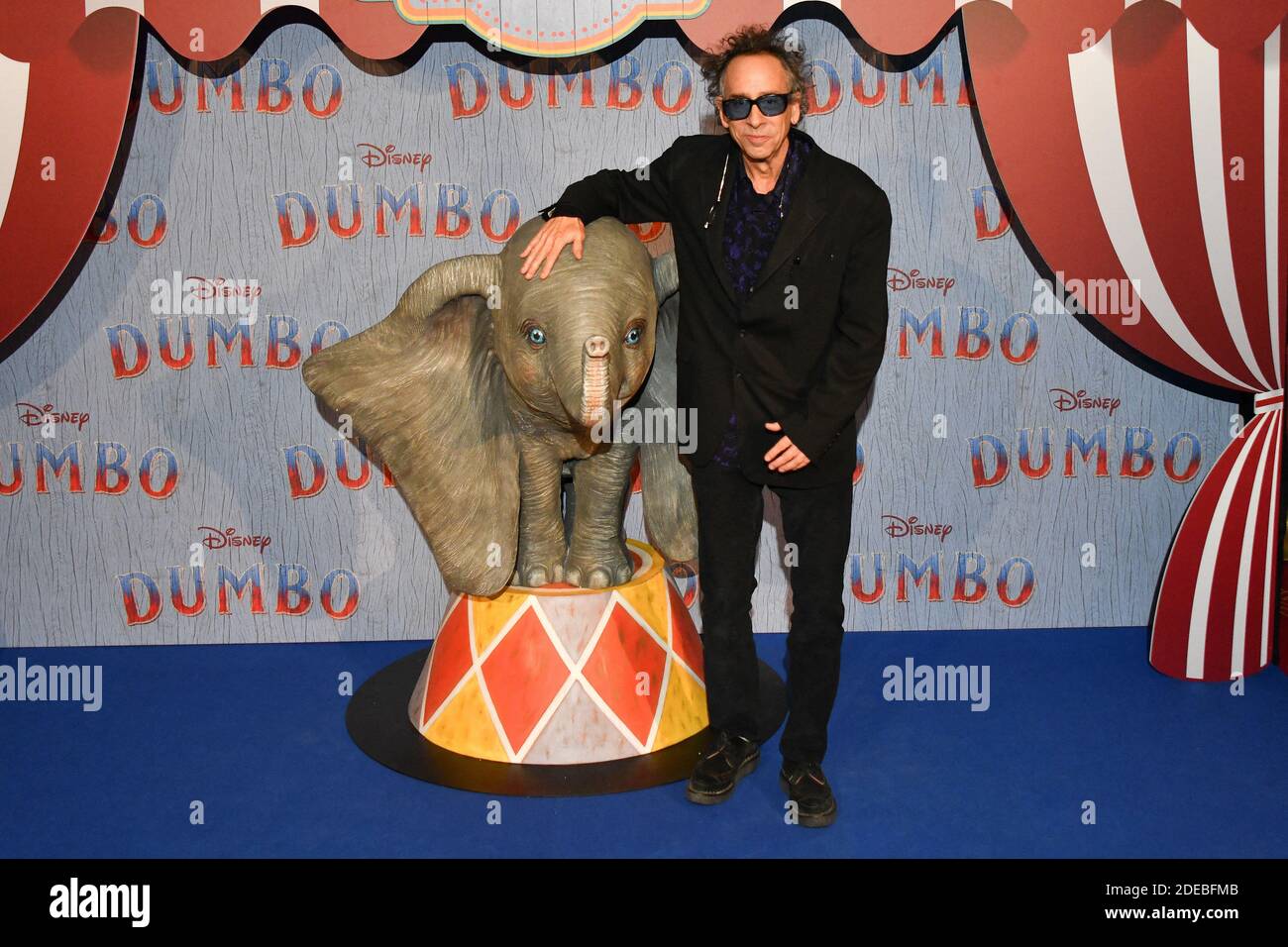 Tim Burton attends the Dumbo gala screening at Le Grand Rex Cinema on ...