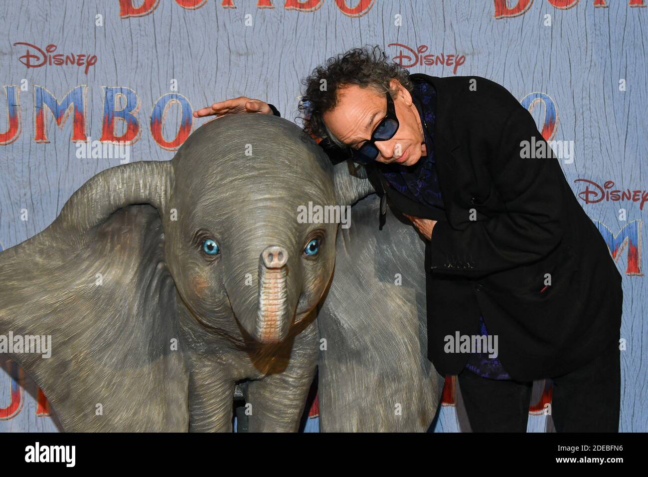 Tim Burton attends the Dumbo gala screening at Le Grand Rex Cinema on ...