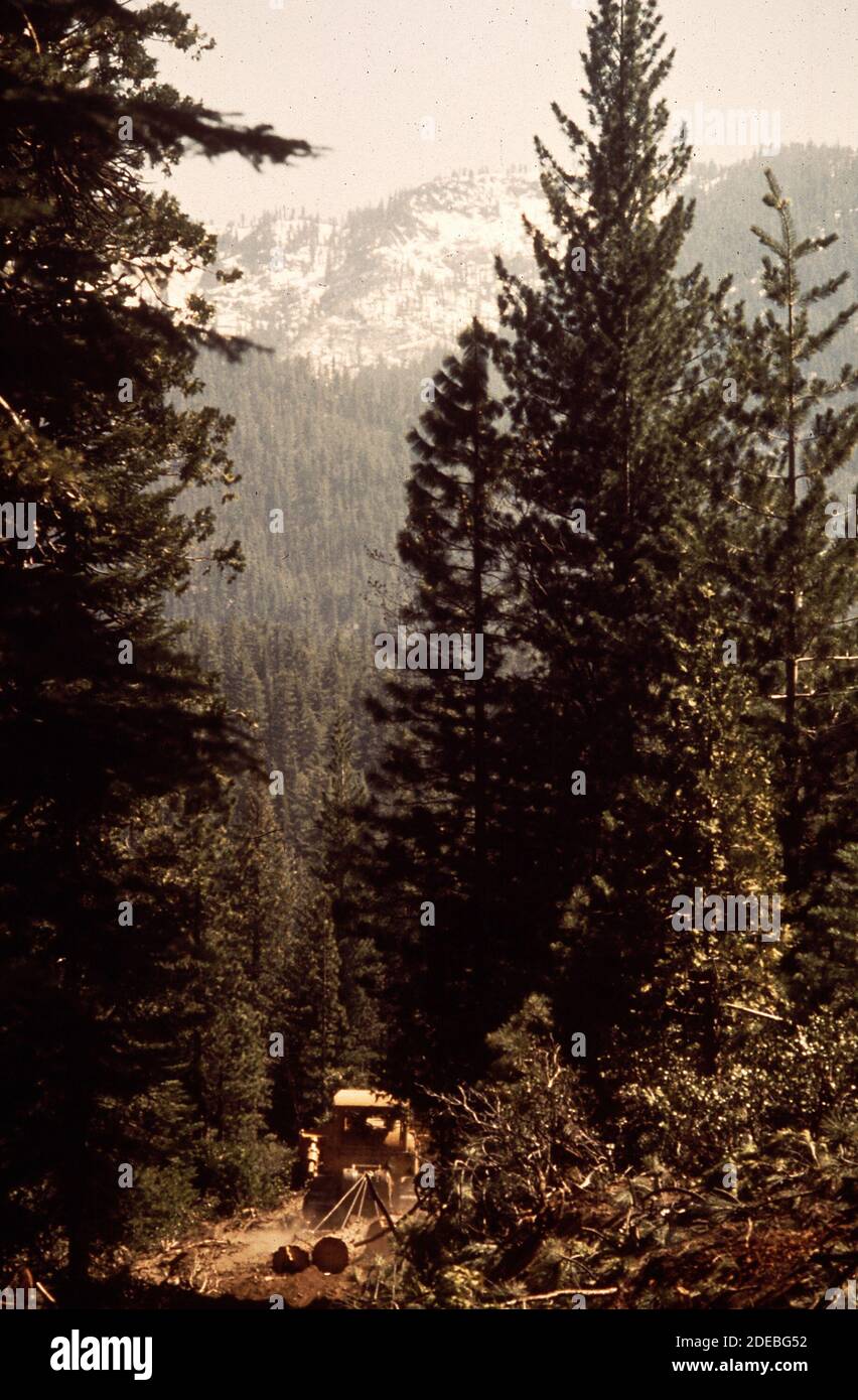 1970s dragging logs hi-res stock photography and images - Alamy