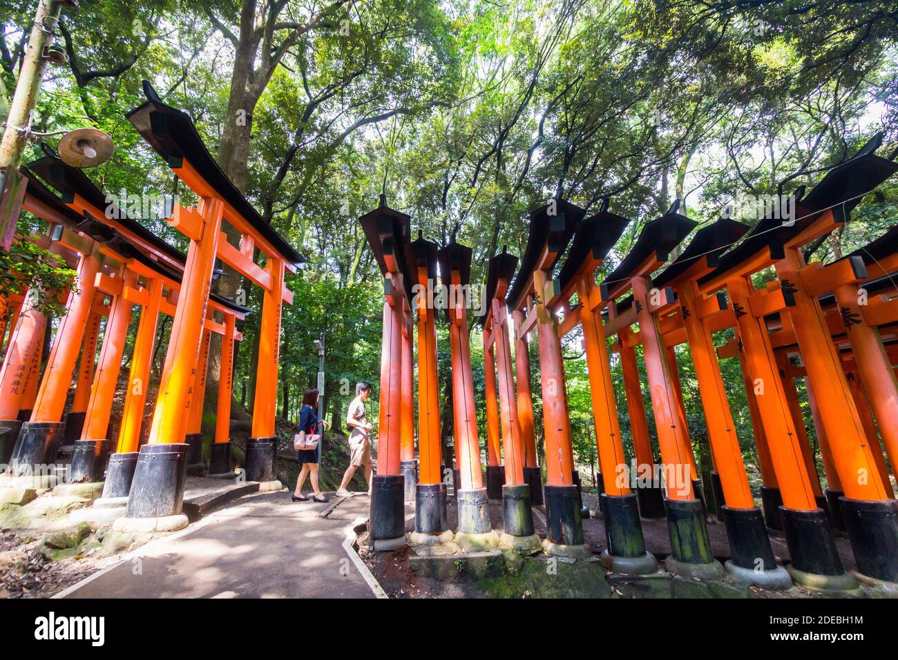 The sacred Fushimi Inari Taisha in Kyoto, Japan with its series of ...