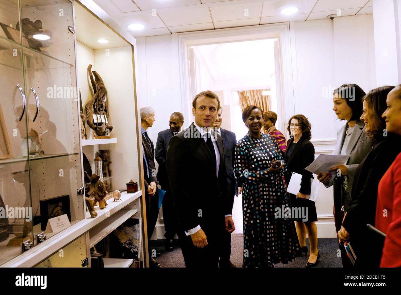 French President Emmanuel Macron at the Francophone Organization (OIF ...