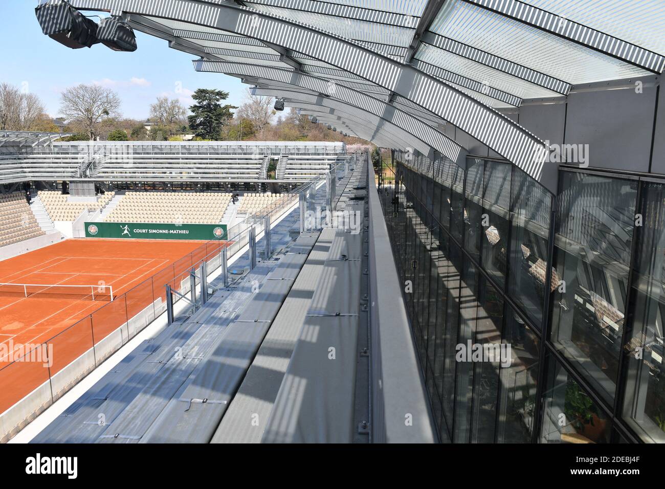 Illustration view during the Inauguration of the Simonne-Mathieu Tennis ...
