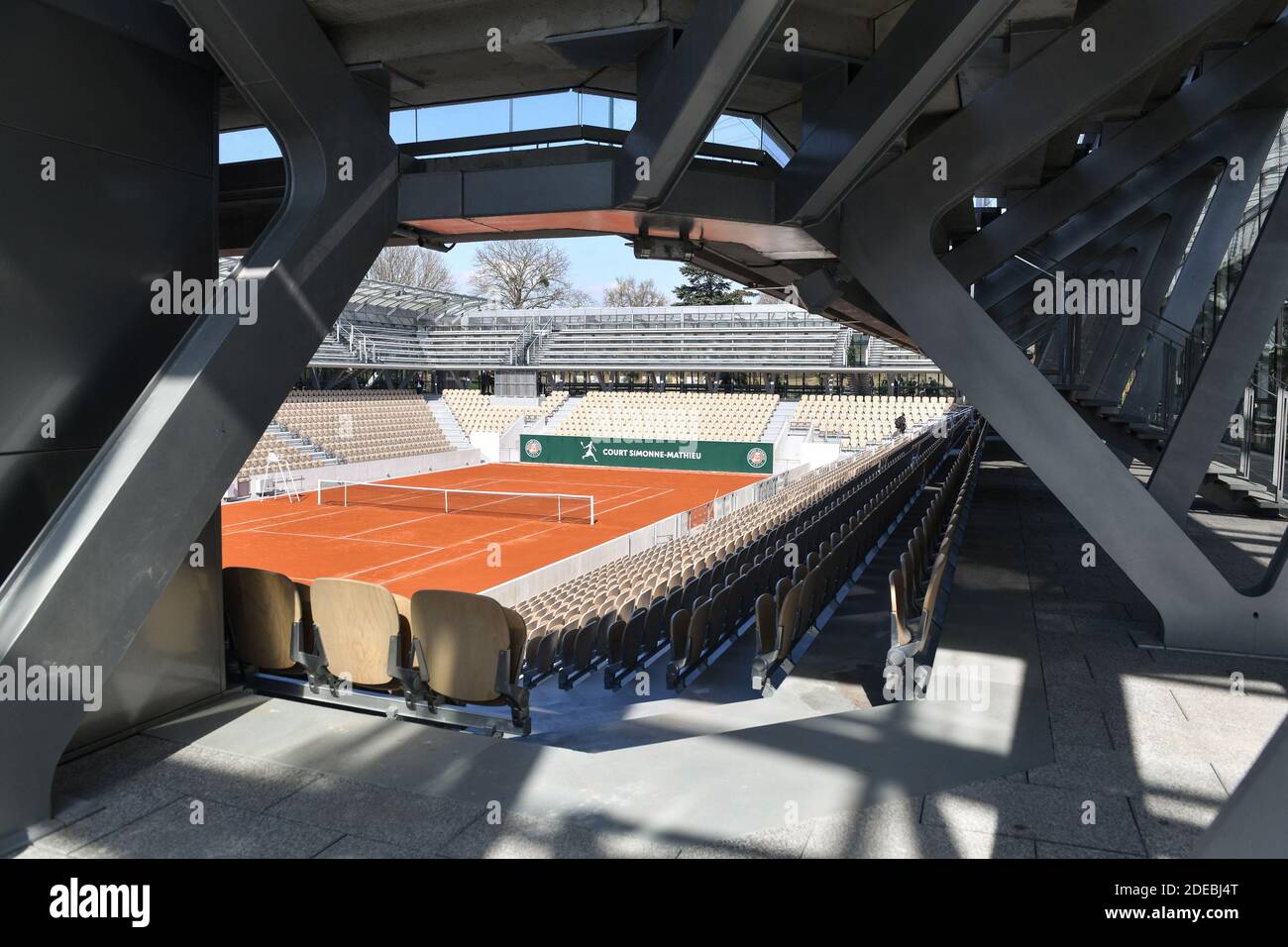 Illustration view during the Inauguration of the Simonne-Mathieu Tennis ...