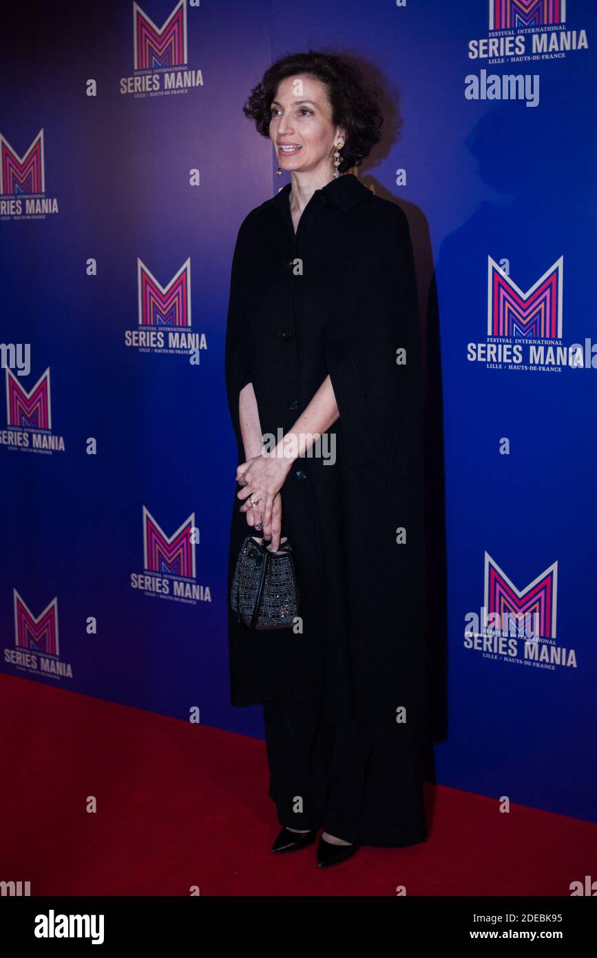 Audrey Azoulay poses during the opening ceremony of Series Mania ...