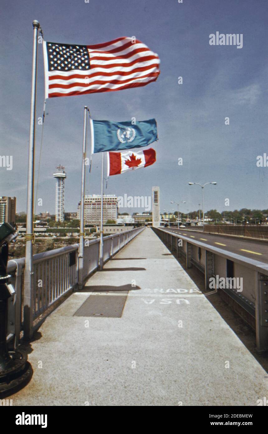 1970s Photo (1973) - Looking toward Canada on the Rainbow Bridge which ...