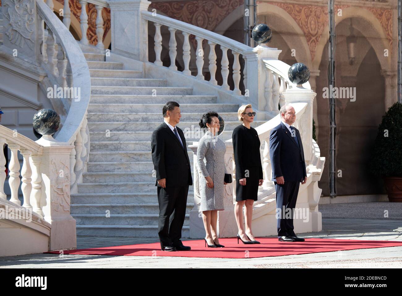 Prince Albert II of Monaco and his wife Princess Charlene welcome ...