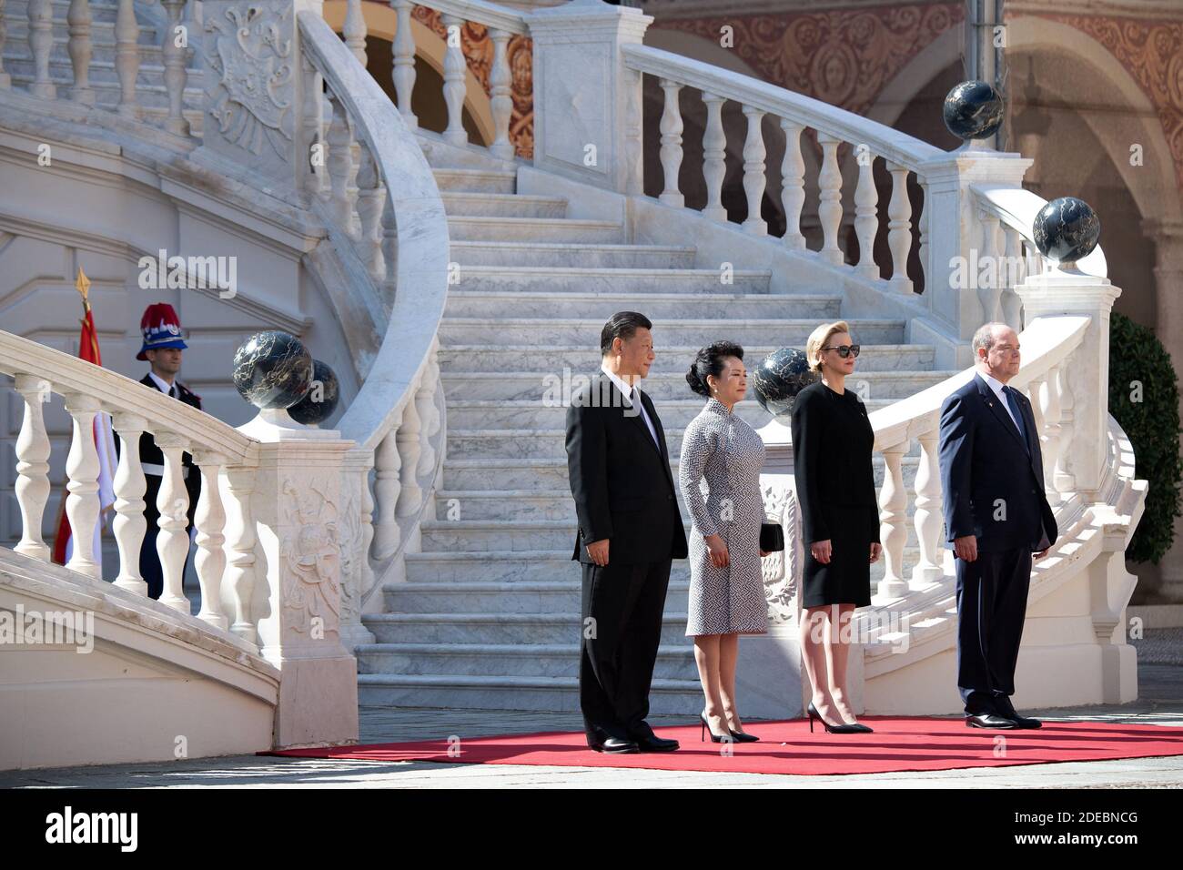 Prince Albert II of Monaco and his wife Princess Charlene welcome ...