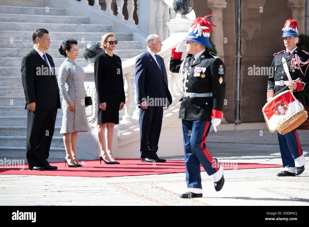 Prince Albert II of Monaco and his wife Princess Charlene welcome ...