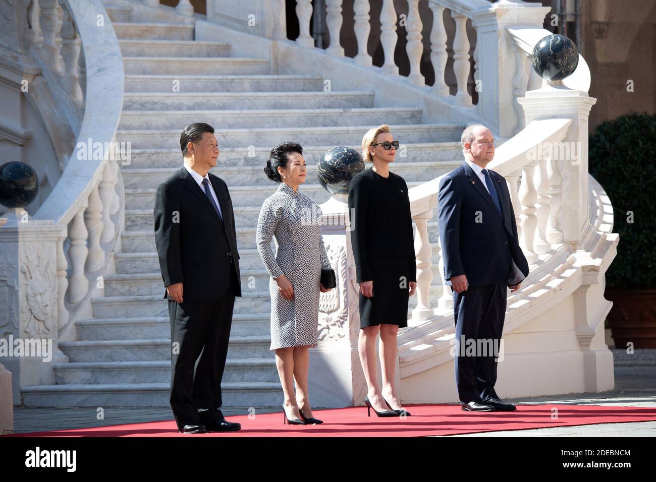 Prince Albert II of Monaco and his wife Princess Charlene welcome ...