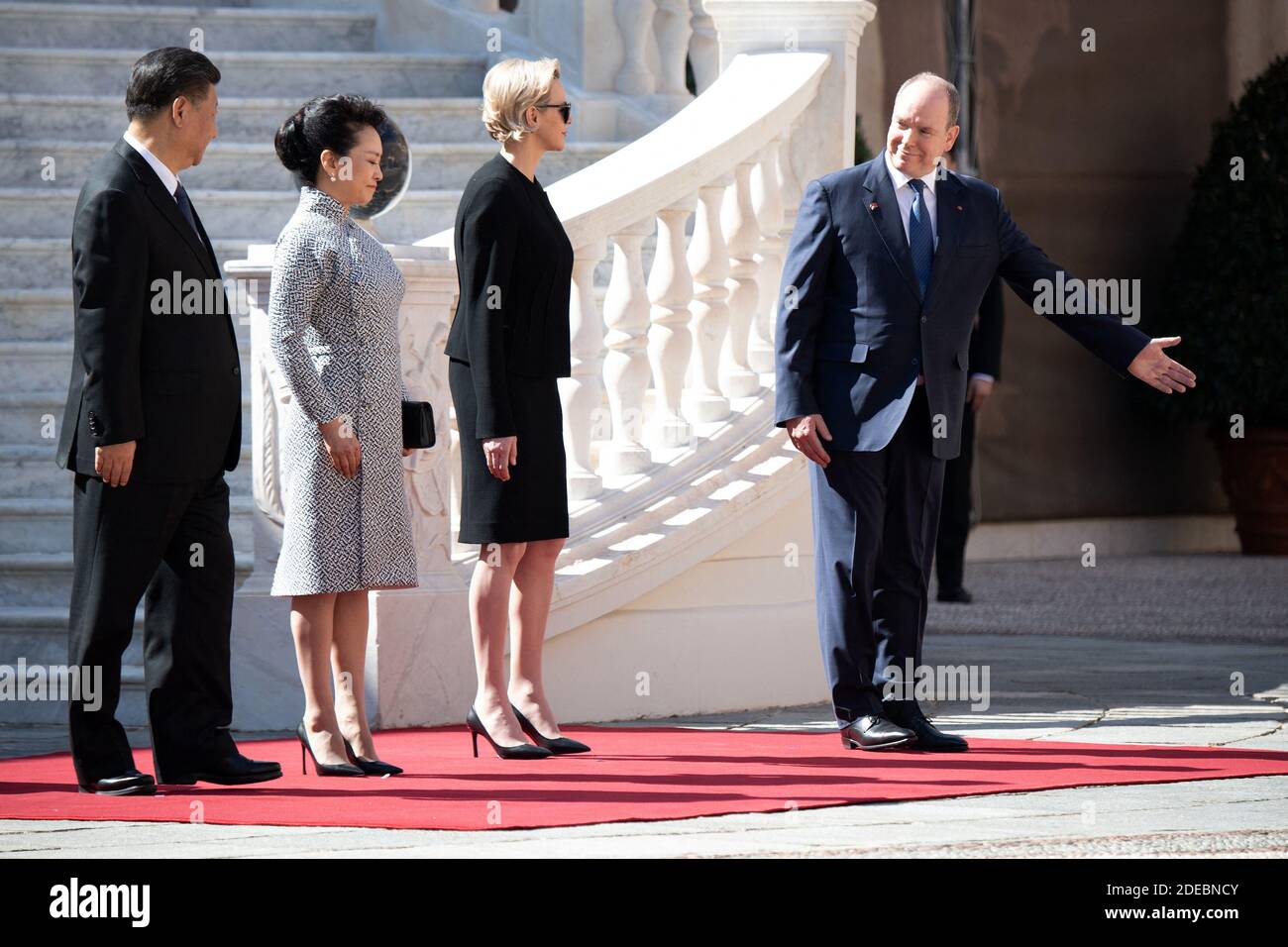 Prince Albert II of Monaco and his wife Princess Charlene welcome ...