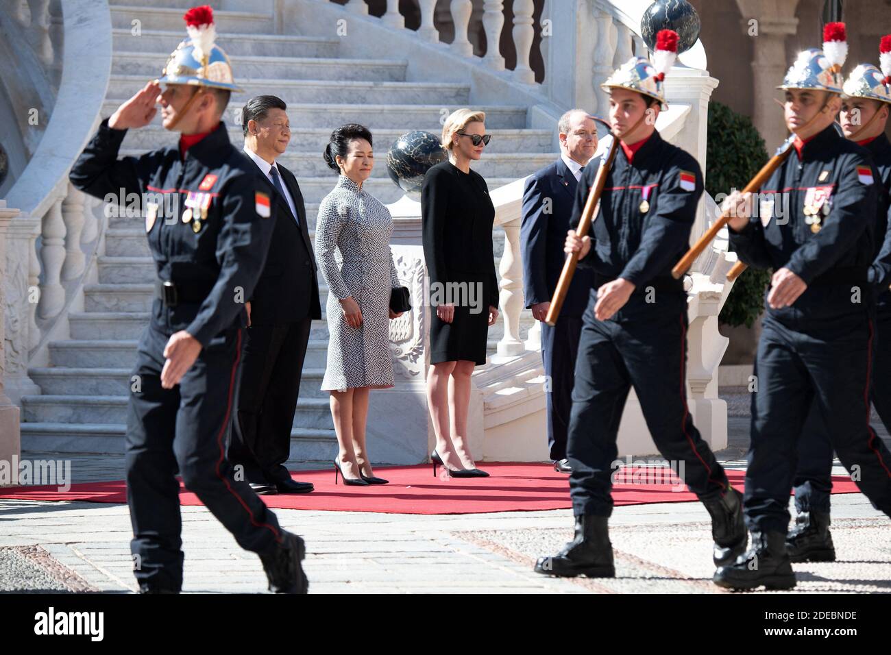 Prince Albert II of Monaco and his wife Princess Charlene welcome ...
