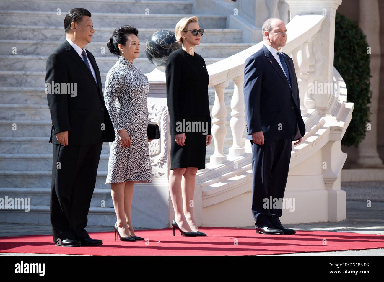 Prince Albert II of Monaco and his wife Princess Charlene welcome ...
