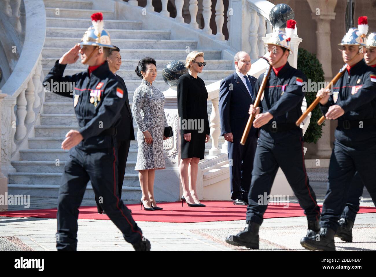 Prince Albert II of Monaco and his wife Princess Charlene welcome ...
