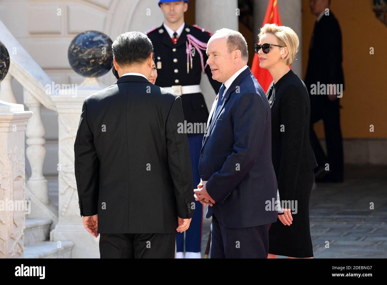 Prince Albert II of Monaco and his wife Princess Charlene welcome ...