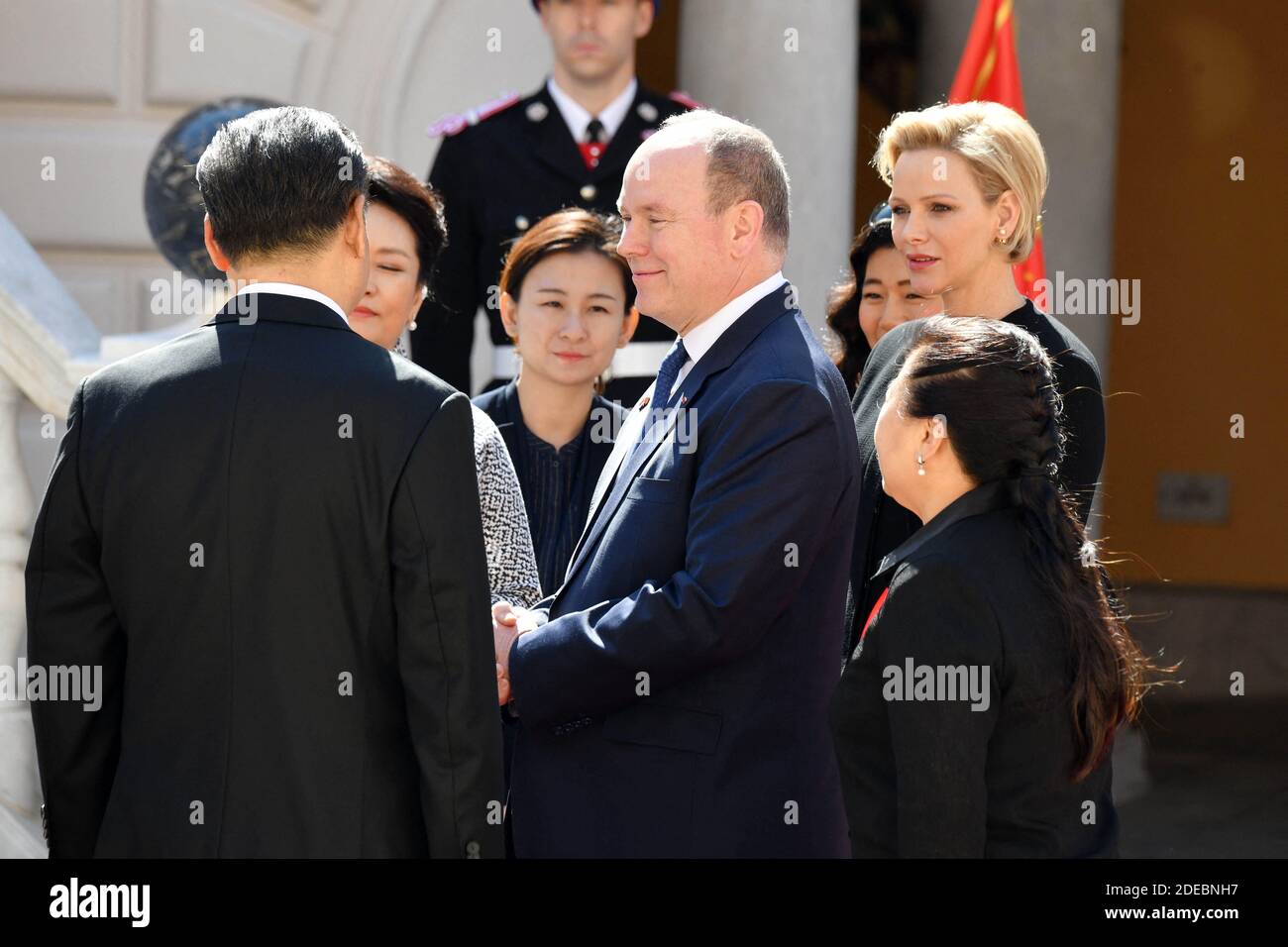 Prince Albert II of Monaco and his wife Princess Charlene welcome ...