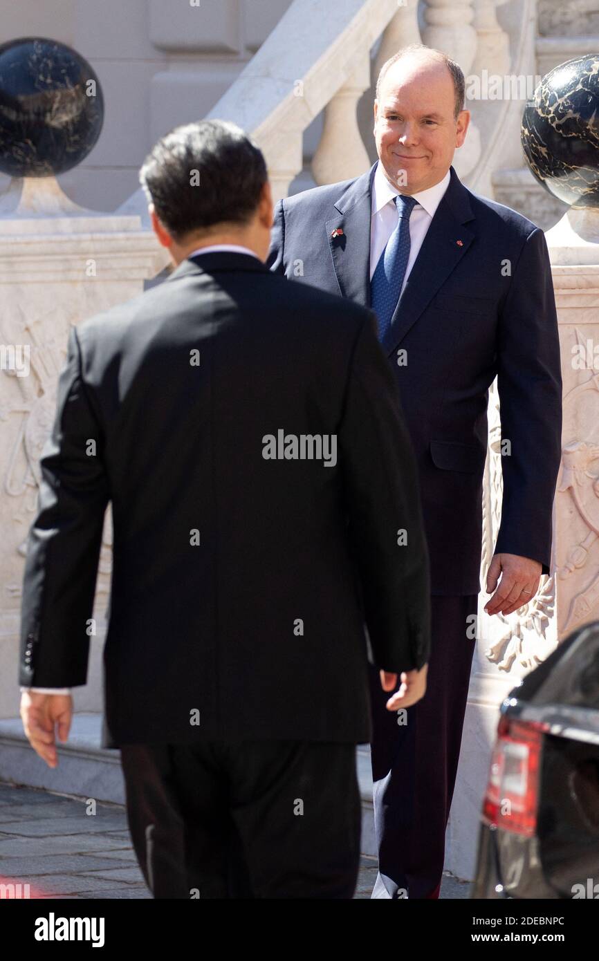 Prince Albert II of Monaco welcomes Chinese President Xi Jinping as he ...